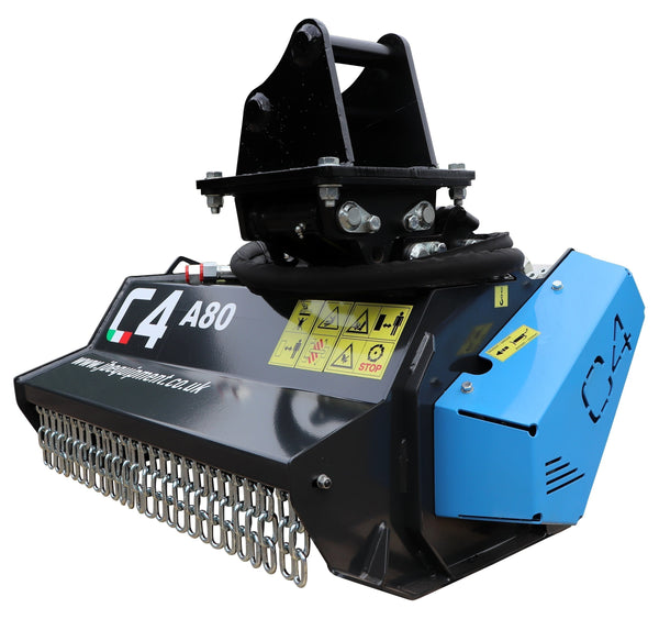 C4 Mini Excavator Flail Head - A60/80 - 60cm or 80cm - 1 to 3 Tonne Ex ...