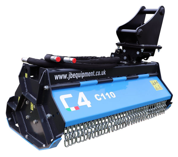 C4 Excavator Flail Head - C90-110 - 90cm or 110cm - 5 to 8 Tonne Excav ...