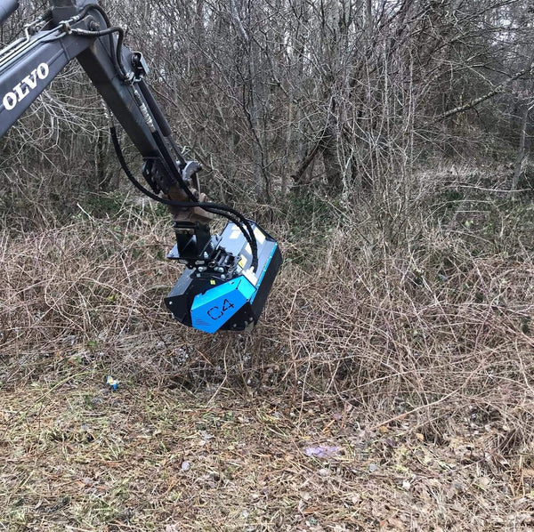 C4 Mini Excavator Flail Head - A60/80 - 60cm or 80cm - 1 to 3 Tonne Ex ...