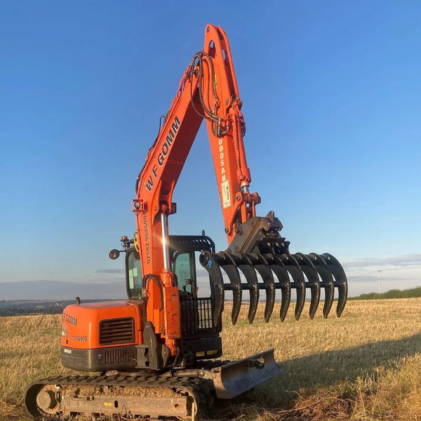 FR6 Excavator Forestry Root Rake - 6-10 Tonne - 1550mm – JB Equipment Ltd