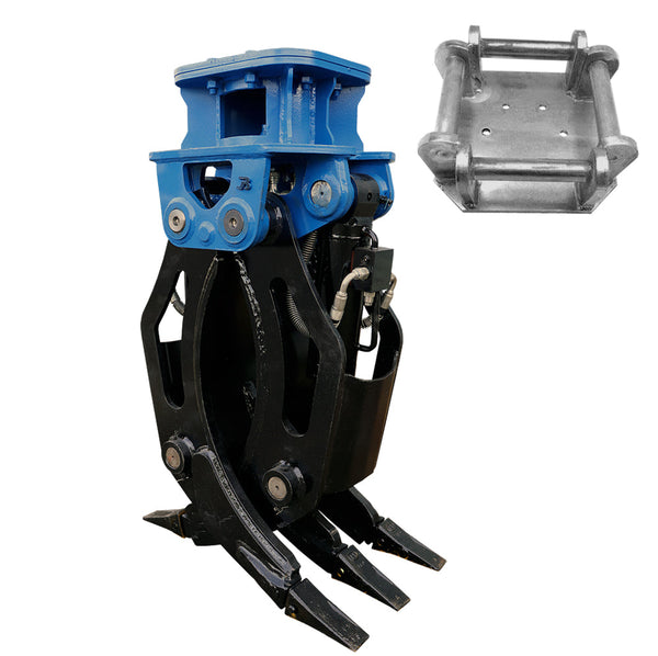 JT02-Fixed Hydraulic Fixed 2-Way General & Forestry Excavator Grapple ...